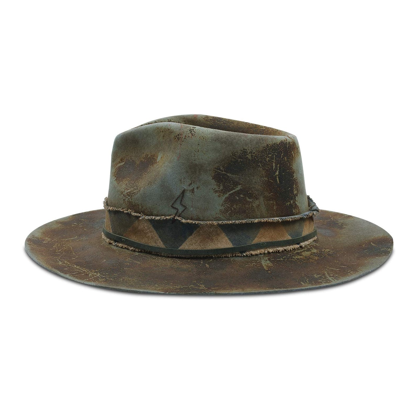 Vestige - Handcrafted Burned Distressed Wide Brim Fedora Hat – Ruediger ...