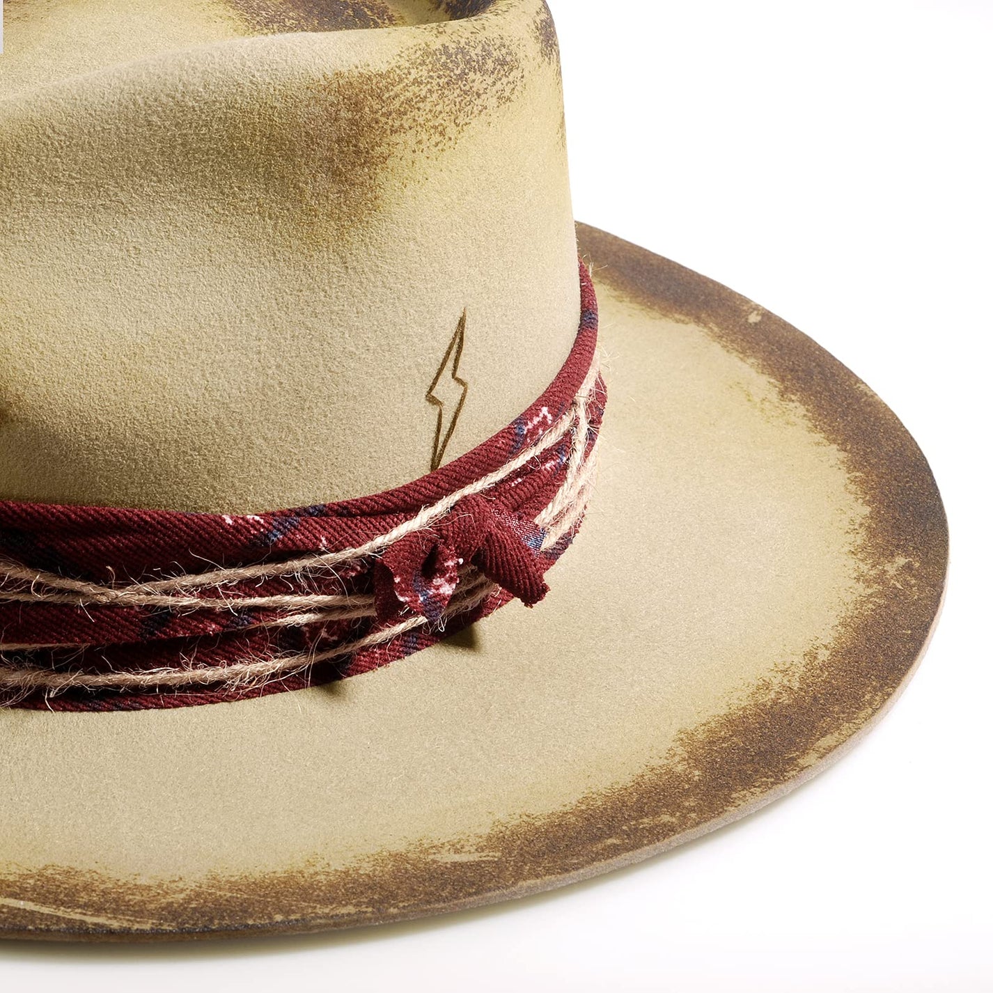 Horizon - Handcrafted Burned Distressed Fedora Hat – Ruediger Hats