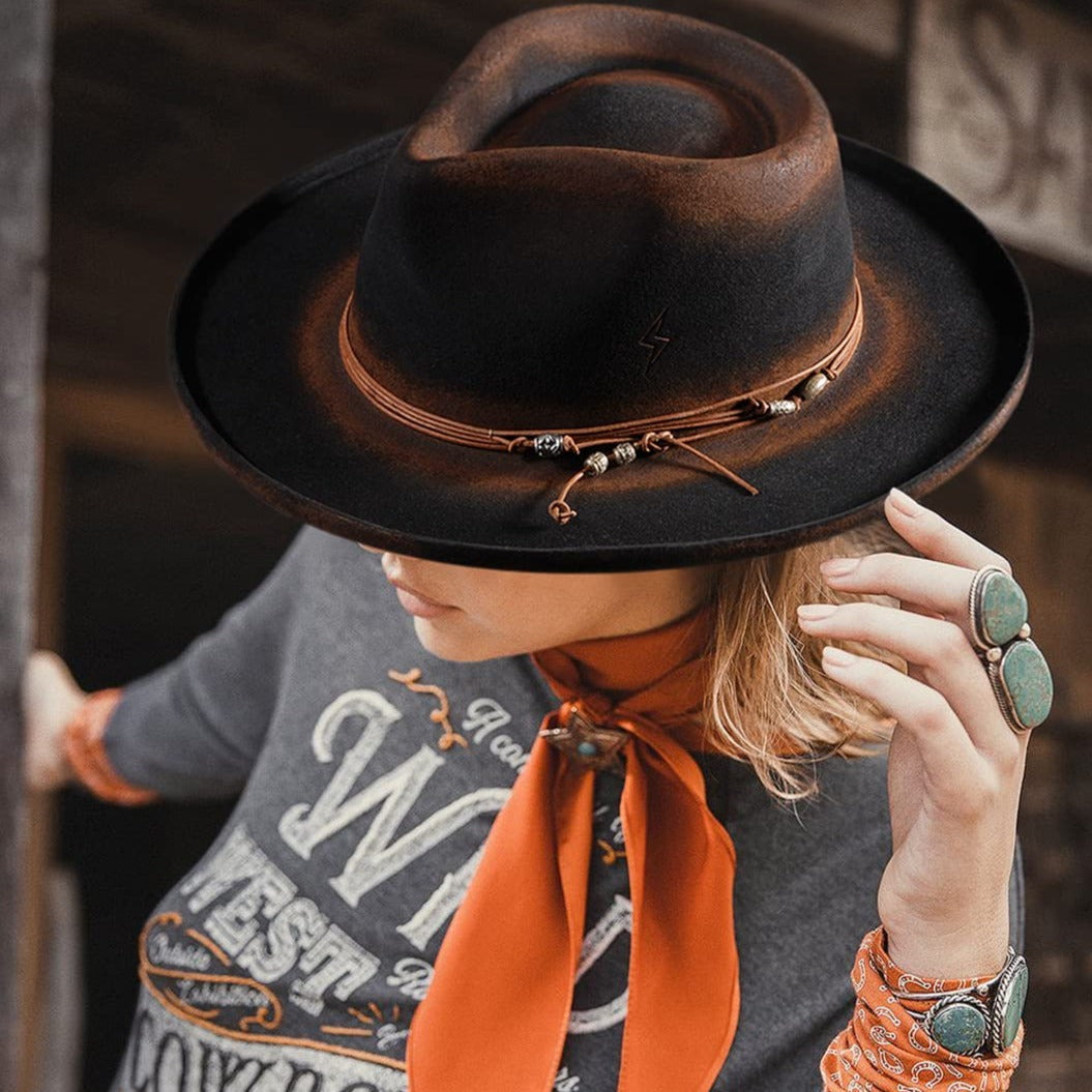 Noir - Distressed Vintage Fedora – Ruediger Hats