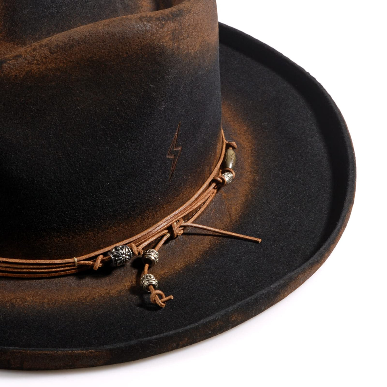 Noir - Handcrafted Classic Vintage Distressed Fedora Hat – Ruediger Hats